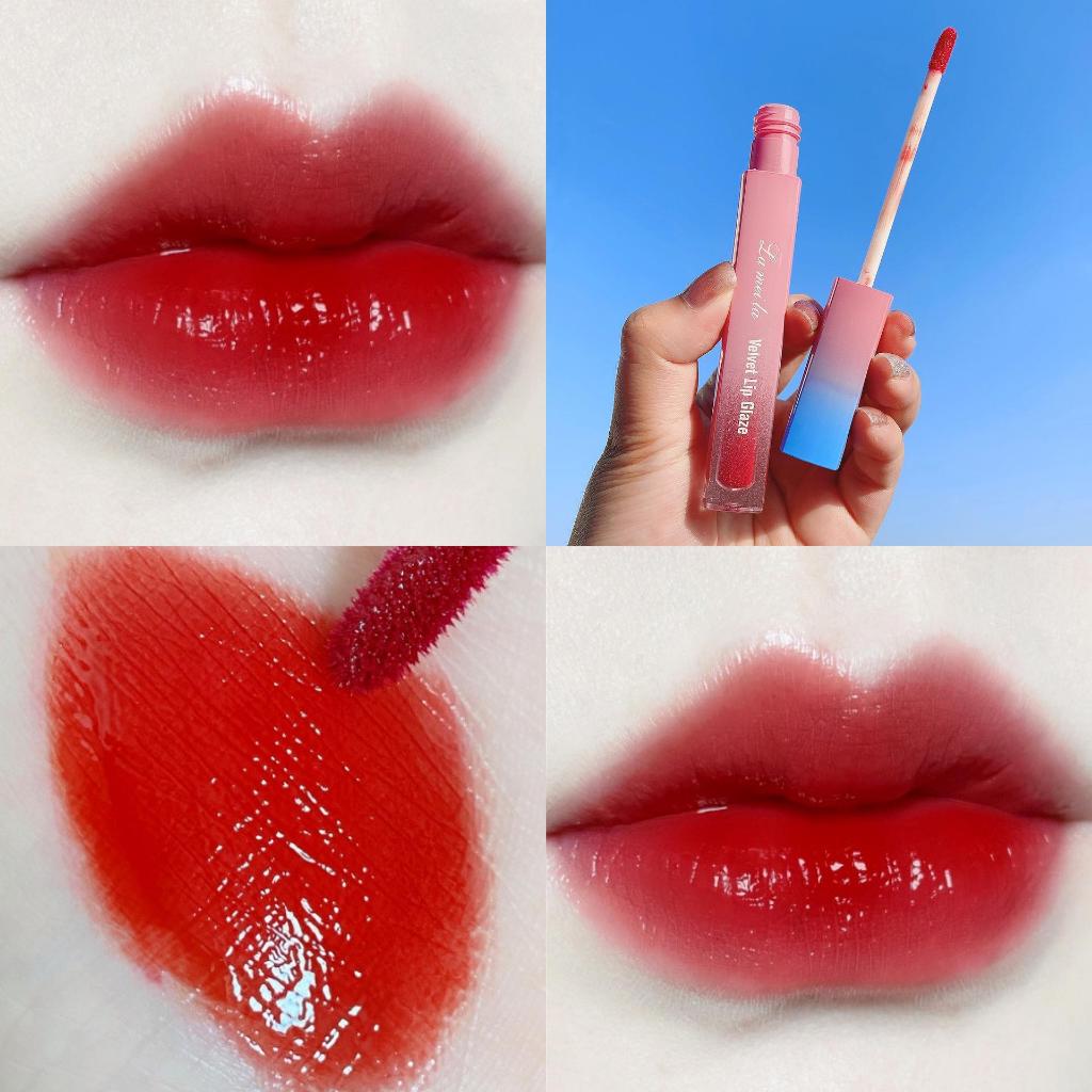 ลิปสติก สีสวย ติดทน ลิปสติกแท้แบรนด์ 6 สี LameiLa Velvet Lip Glaze LM ...