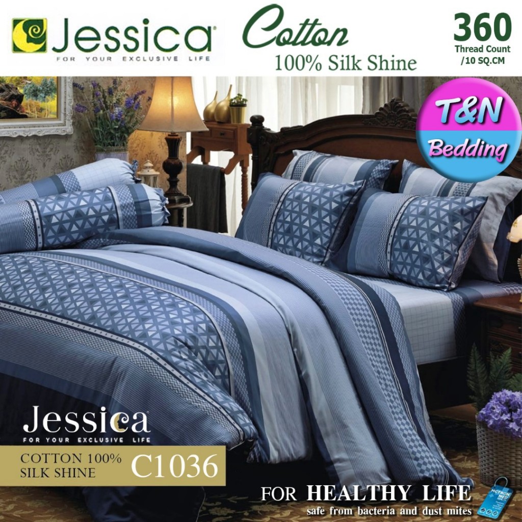 Jessica Cotton100% ชุดผ้าปู+ผ้านวม ปี 2024 (แจ้งลายในแชต) | Shopee Thailand