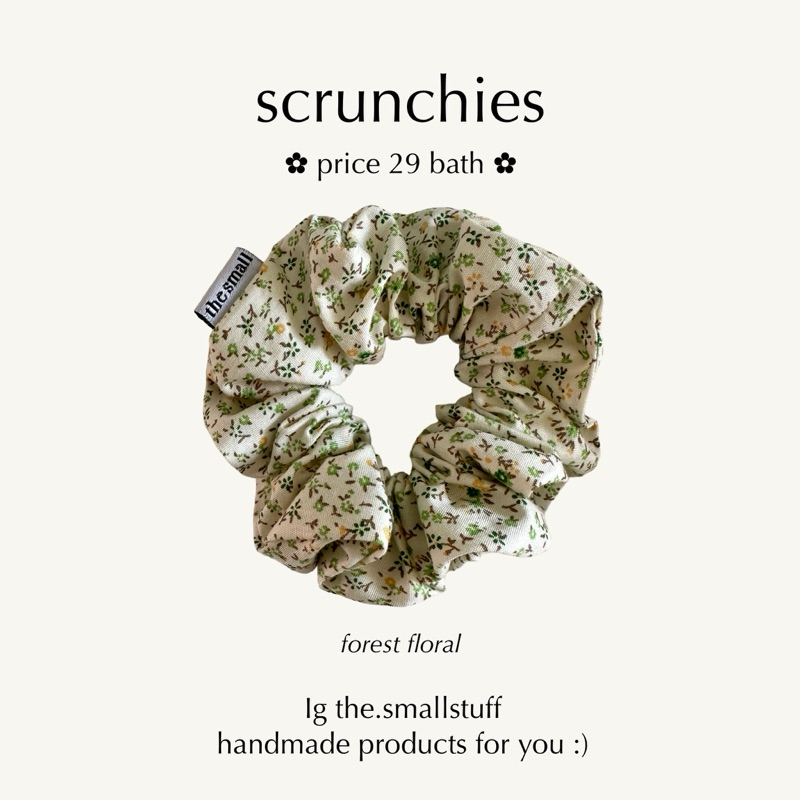 scrunchies | ยางมัดผม flowers pattern | Shopee Thailand