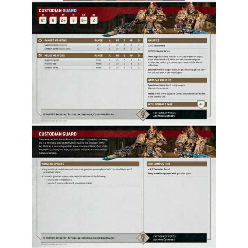 CUSTODIAN GUARD ×5 from COMBAT PATROL ADEPTUS CUSTODES box 40k ...