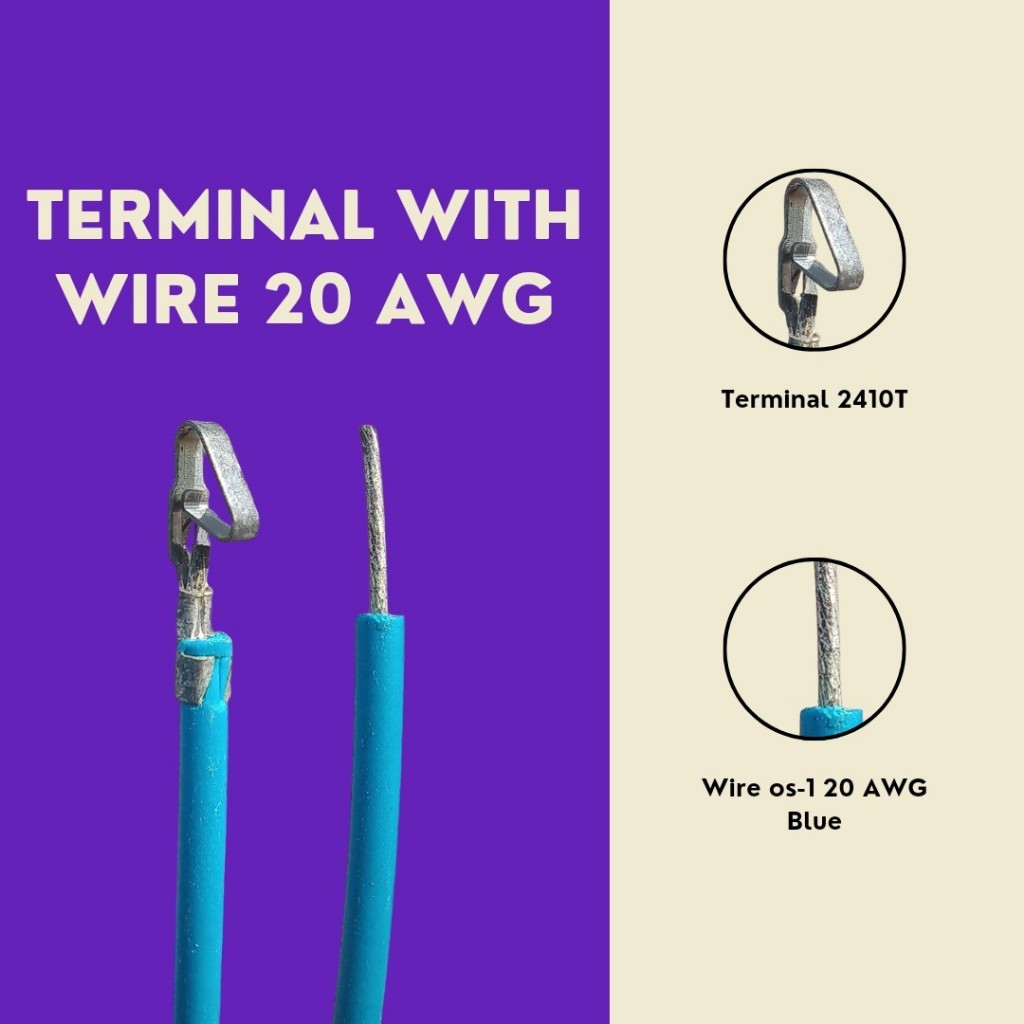 Terminal 2410T Clinch With Wire OS-1 20 AWG Blue (1แพ็ค10ชิ้น) | Shopee ...