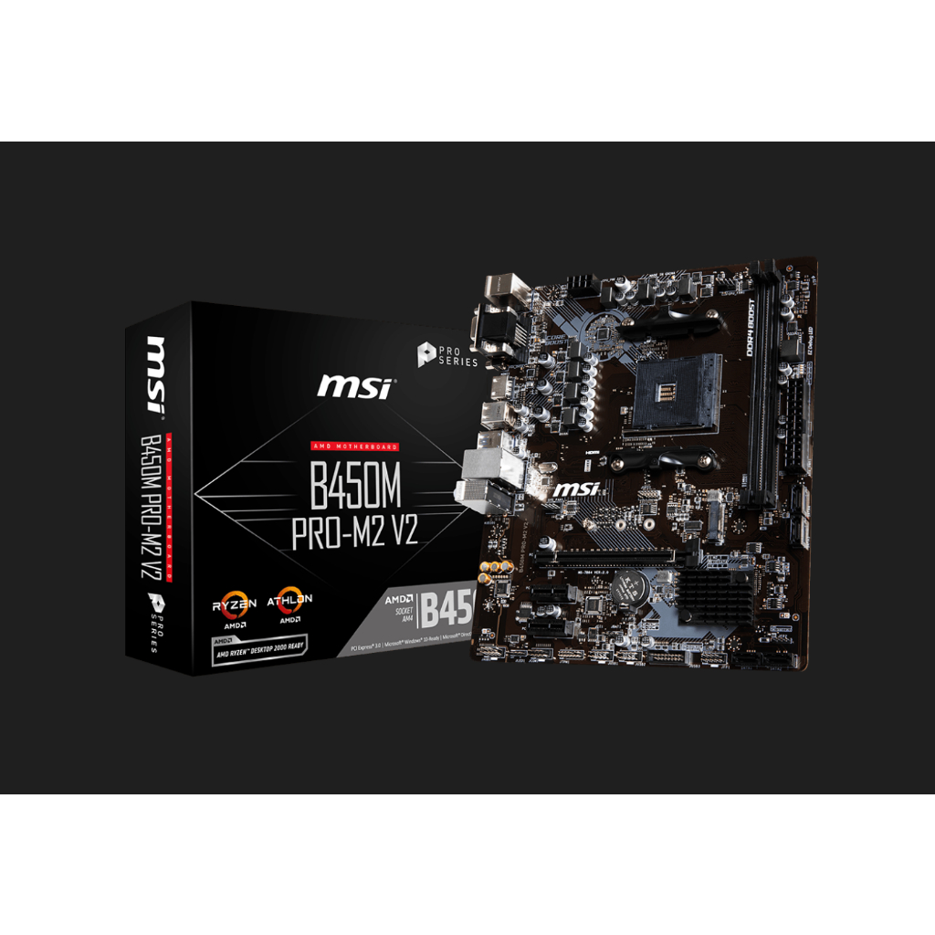 MAINBOARD (เมนบอร์ด) AM4 MSI B450M PRO-M2 V2 | Shopee Thailand