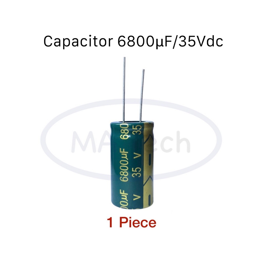 6800uf 35V capacitor 6800uF/35Vdc คาปาซิเตอร์ 6800uF35V ขนาด 18.0x35.0 ...