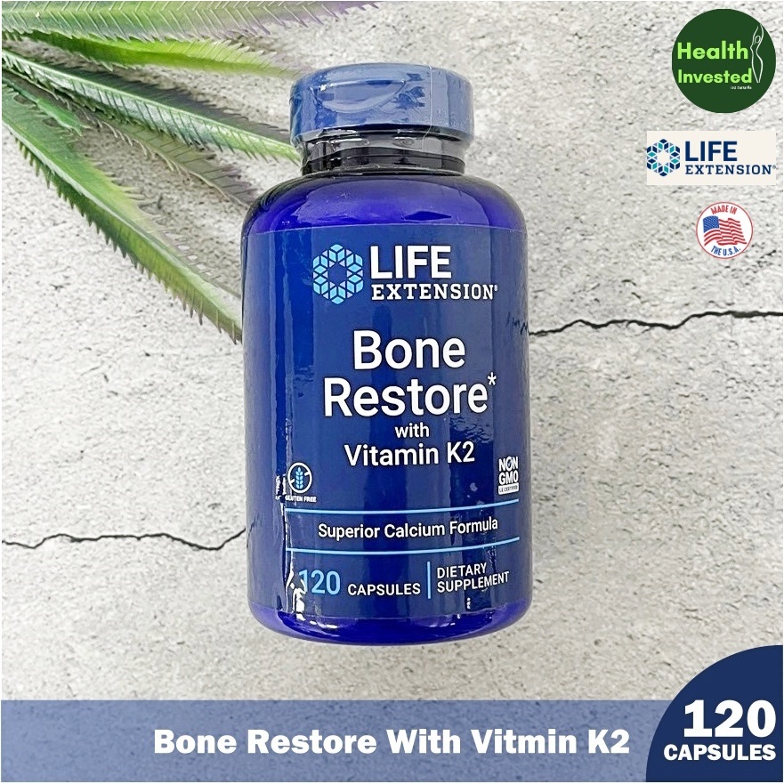 Bone Restore with Vitamin K2 120 Capsules วิตามินเค สำหรับกระดูก ...