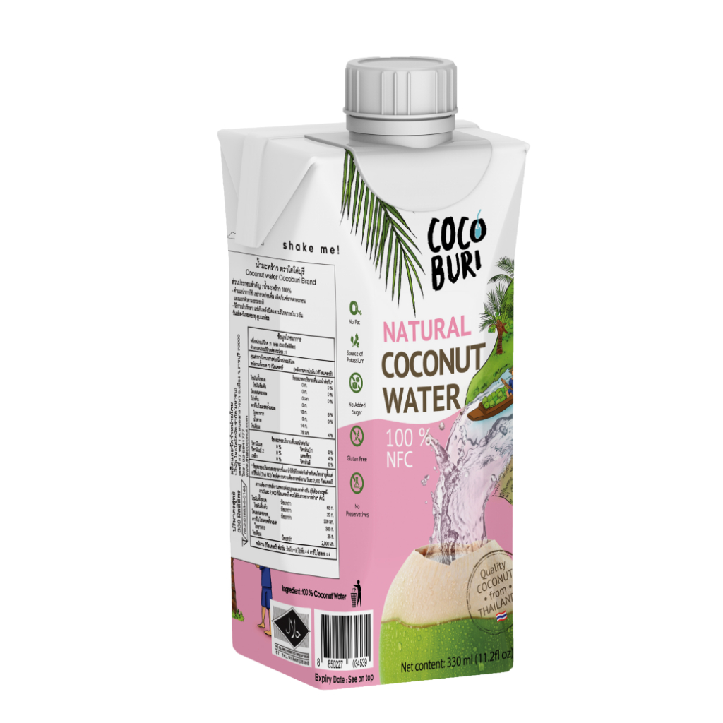 [12กล่อง] น้ำมะพร้าวแท้ 100% โคโค่บุรี (Coco buri ) Coconut Water ...