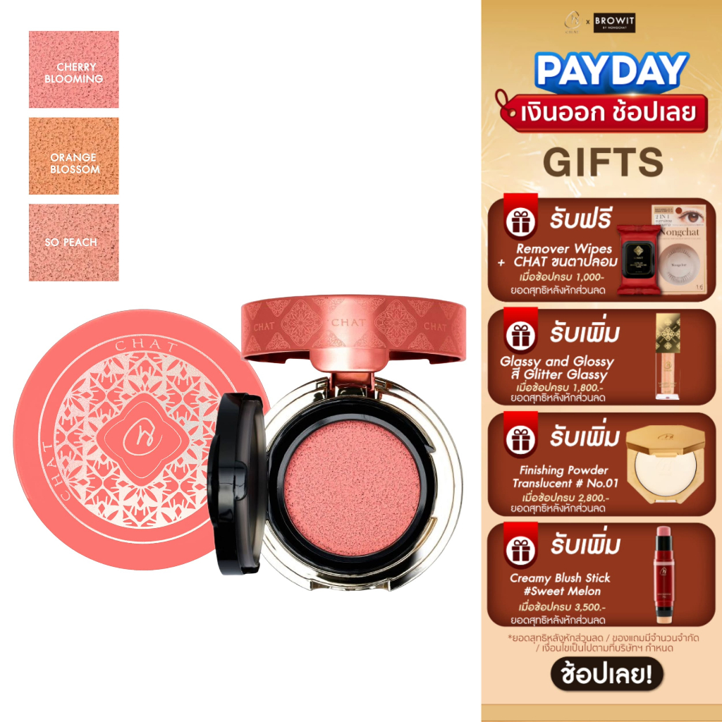 ฉัตร คุชชั่น บลัชปัดแก้ม CHAT Perfect Cushion Blusher | Shopee Thailand