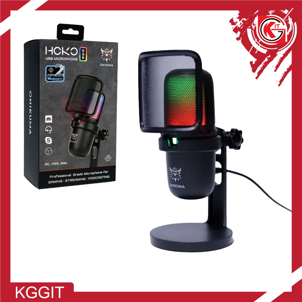 ไมโครโฟนตั้งโต๊ะ ONIKUMA HOKO RGB M730 USB Microphone | Shopee Thailand