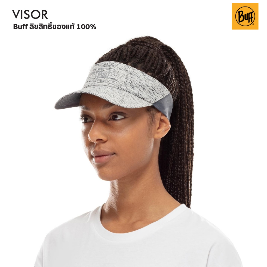 โปร Buff Visor หมวกวิ่งแบบเปิดศีรษะ ปีกหน้าแข็ง ปรับเวลโครด้านหลัง ระบายอากาศดี ลิขสิทธิ์ของแท้ ...