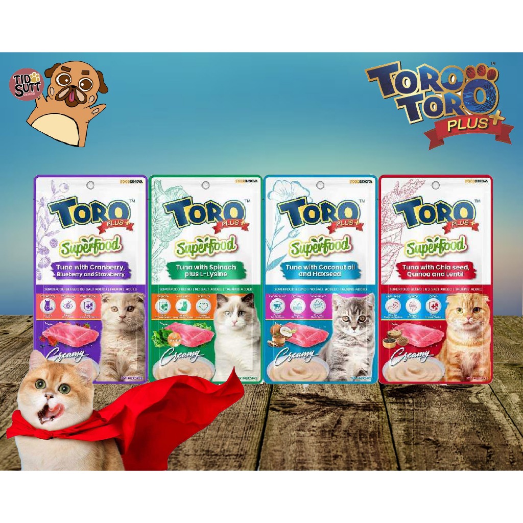 Toro Toro Plus SuperFood (โทโร โทโร่ พลัส สูตรซุปเปอร์ฟู้ด) ขนมแมวเลีย ...