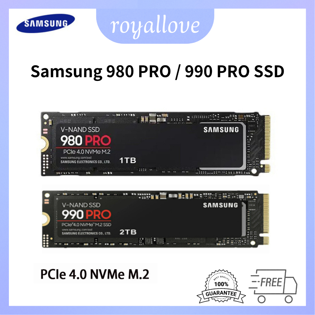 【ส่งจากไทย】SAMSUNG 980PRO / SAMSUNG 990 PRO 1TB 2TB SSD M.2 NVMe PCIe Gen4 - (5Y) 980 PRO (MZ ...