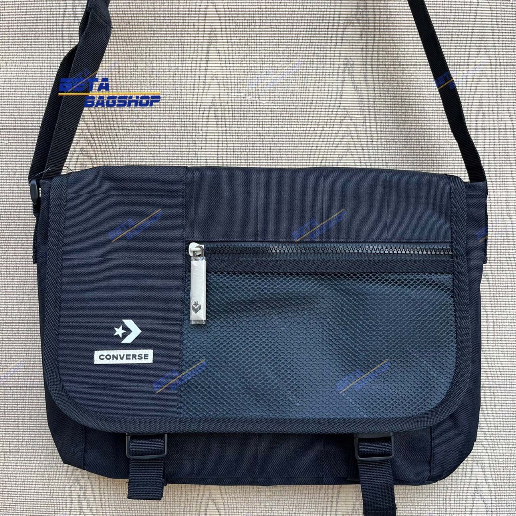 Converse แท้ !!! กระเป๋าสะพายข้าง รุ่น 1261811 สีดำ สีกรมท่า ใบใหญ่ ...