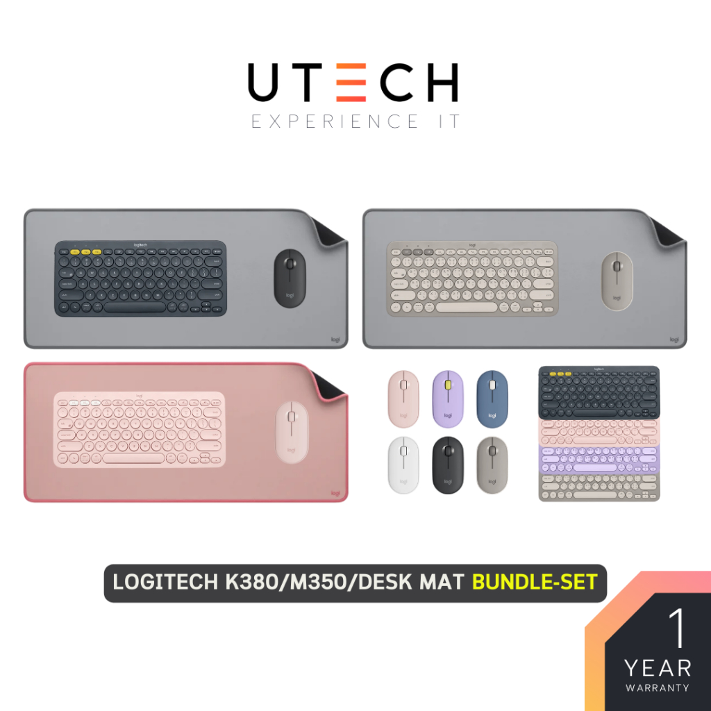 คีย์บอร์ด เมาส์ แผ่นรองเมาส์ Logitech Keyboard K380 Mouse M350 Mouse ...
