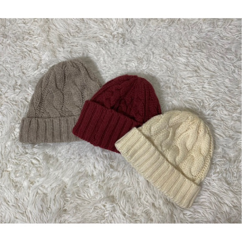 หมวกไหมพรม MUJI : Non-Itchy Ribbed Beanie #14982697484 | Shopee Thailand