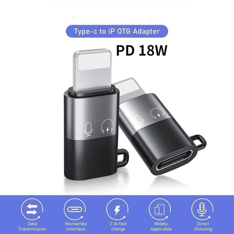 หัวแปลง Type-C to iOS / OTG Converter Adapter ใช้แปลงฟหัวเสียบ Type-c ...
