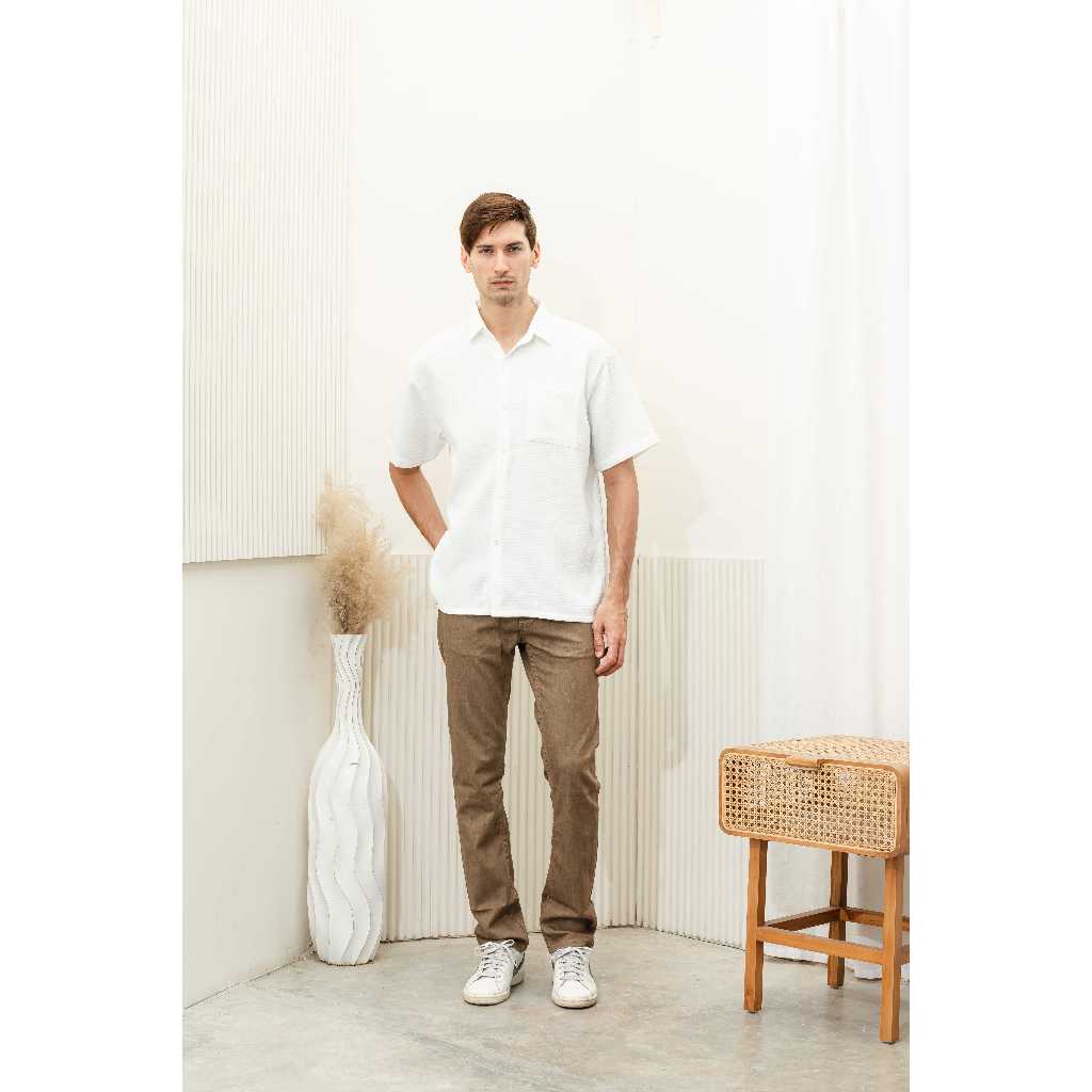 Henry Como Jorge Brown กางเกงขายาวผู้ชายกระบอกเล็ก | Shopee Thailand