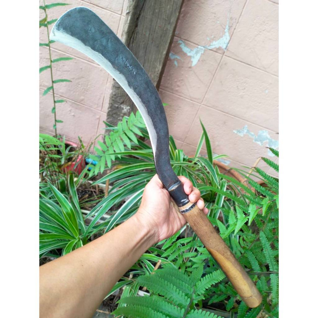 พร้าขอ พร้าหัวปลาทู มีดพร้า มีดทำสวน มีดทำไร่ มีดตัดอ้อย 13.3” SUP9 ตี ...