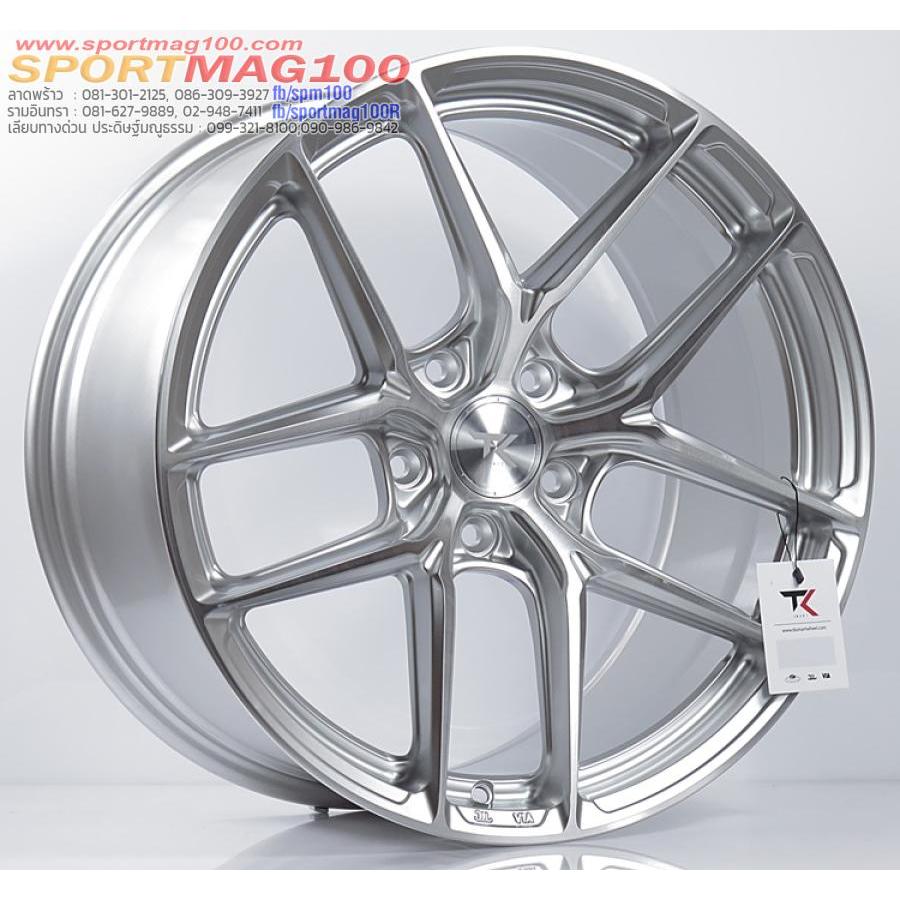 แม็กซ์ใหม่ Flow Forming TKF03 สีซิลเวอร์หน้าปัดทราย ล้อหน้า 8.5 ล้อหลัง 9.5 ขนาด 19นิ้ว 5รู120 ...