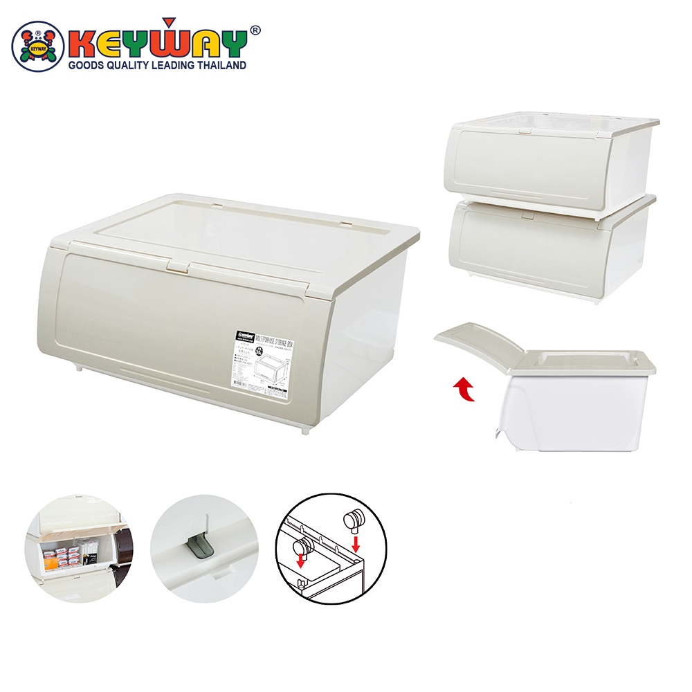 กล่องอเนกประสงค์ ฝาเปิดหน้า (แพ็ค 2 ชิ้น) Front-open Storage Box 2pcs ...