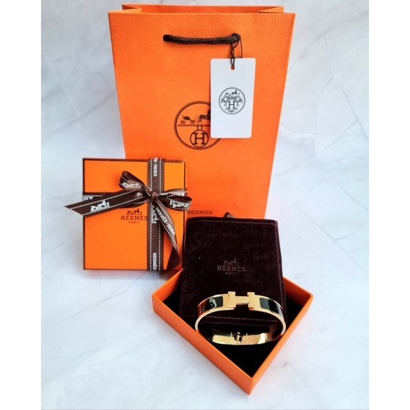 กำไลข้อมือ Hermès Clic H | Shopee Thailand