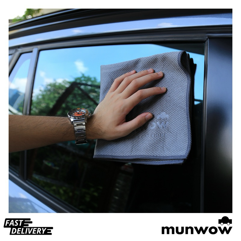 Munwow Diamond glass [1 ชุดจำนวน 3 ผืน] (ผ้าเช็ดทำความสะอาดกระจกโดยเฉพาะ) | Shopee Thailand