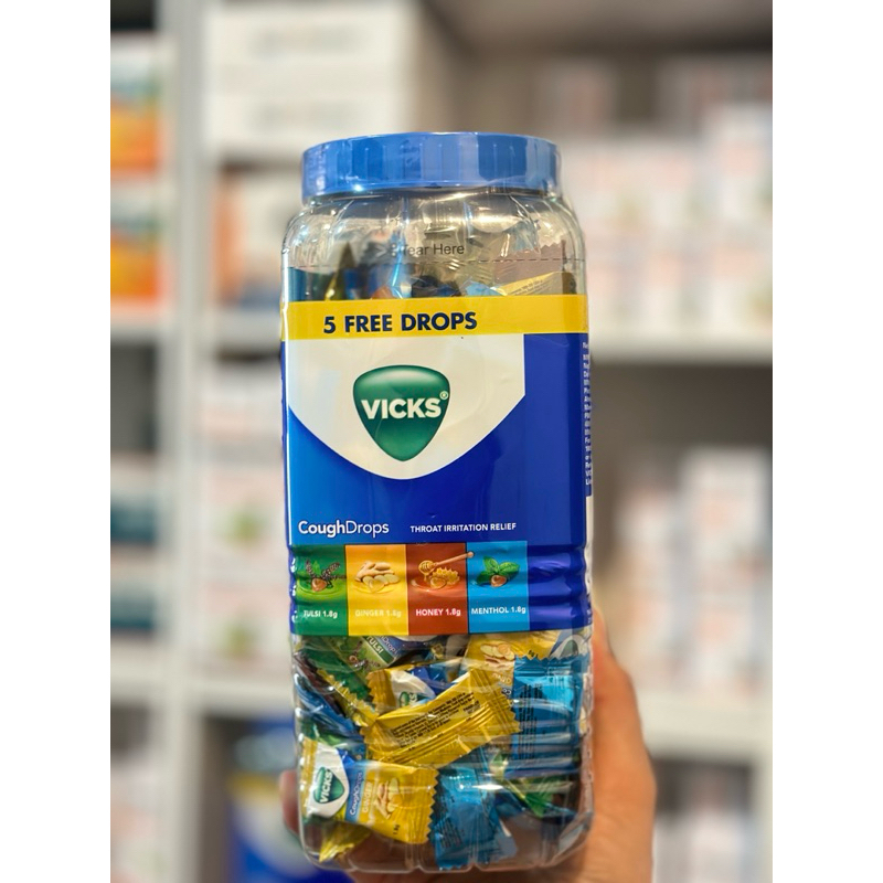 Vicks candy ลูกอมสมุนไพร ยกกระปุกใหญ่ มี4รสชาติ ลูกอมจากประเทศ อินเดีย ...