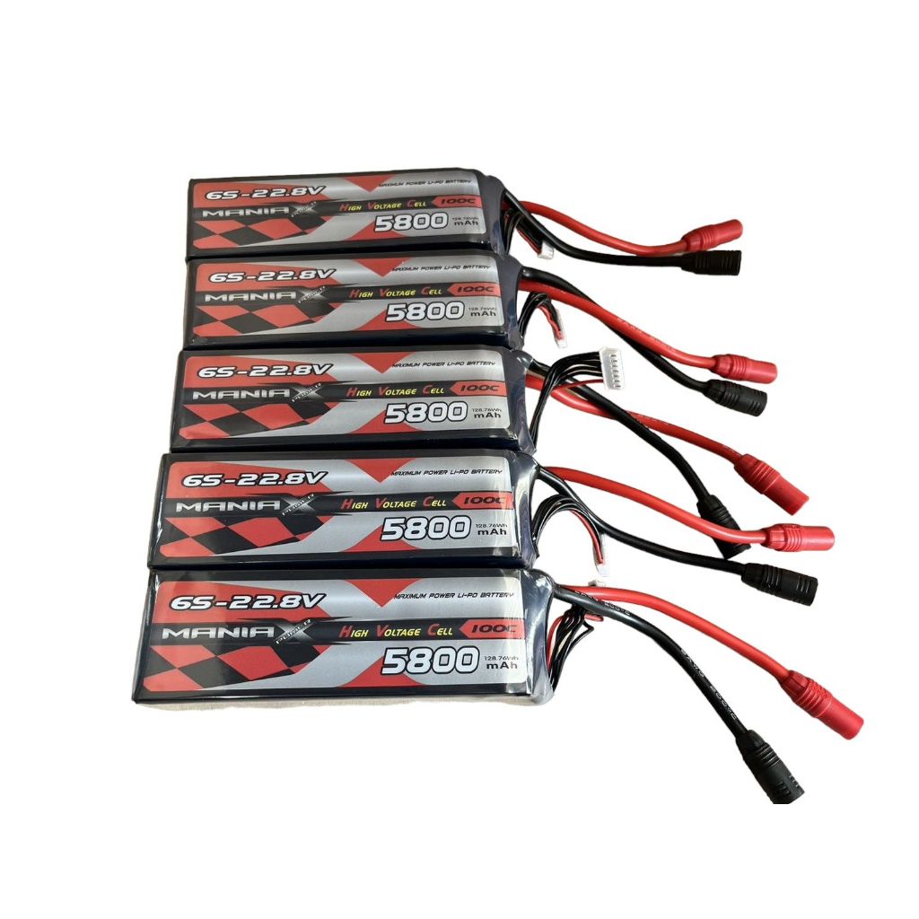 [แบตเตอรี่ 6เซล] ManiaX HV LiPo 6S 5800mAh 22.8V High Voltage 100C AS150 และ ปลั๊ก XT90 | Shopee ...