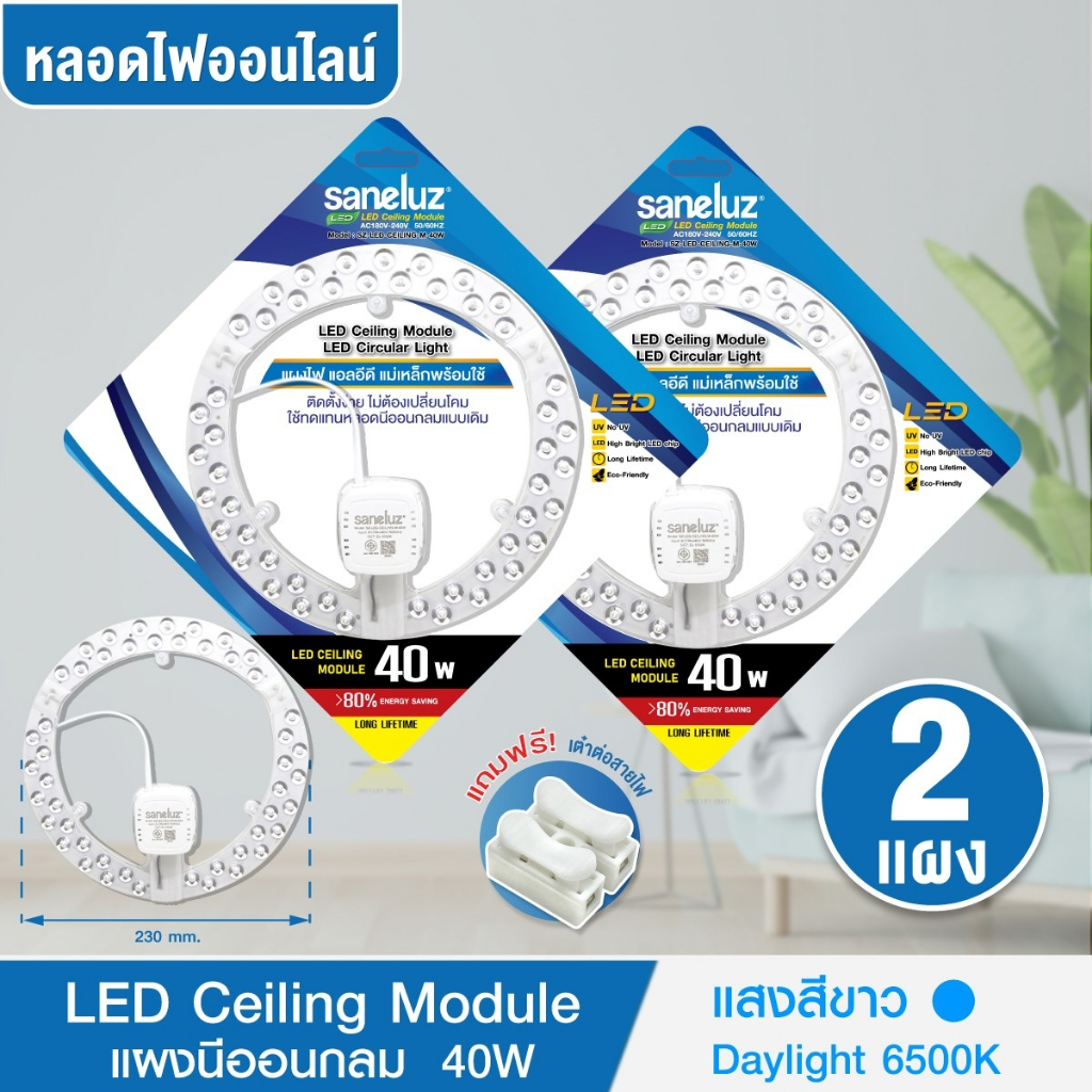 ชุด 2 แผง แผงไฟ LED กลม ซาเนลุซ แผงนีออนกลม SZ-LED-CEILING MODULE-รุ่น ...