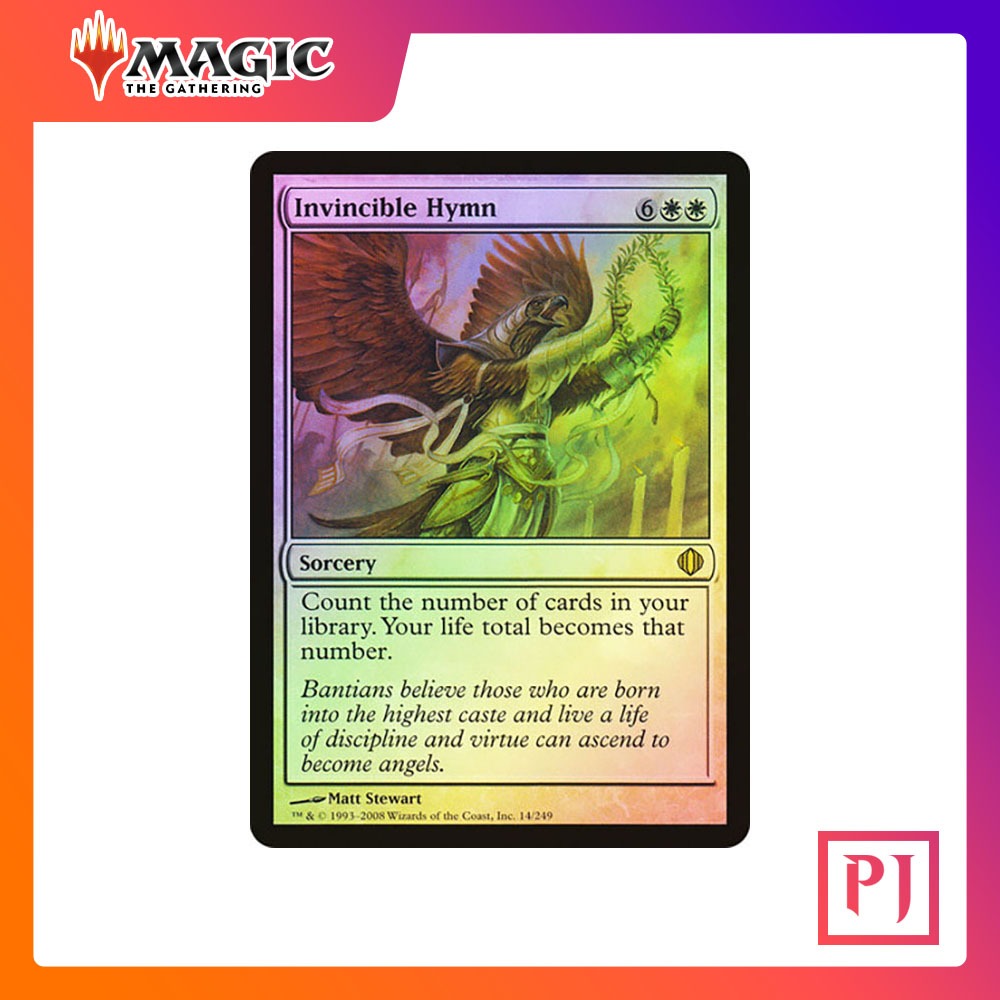 [MTG] Invincible Hymn [SOA] [WHITE] [RARE] [FOIL] [ENG] (การ์ดเมจิค ...