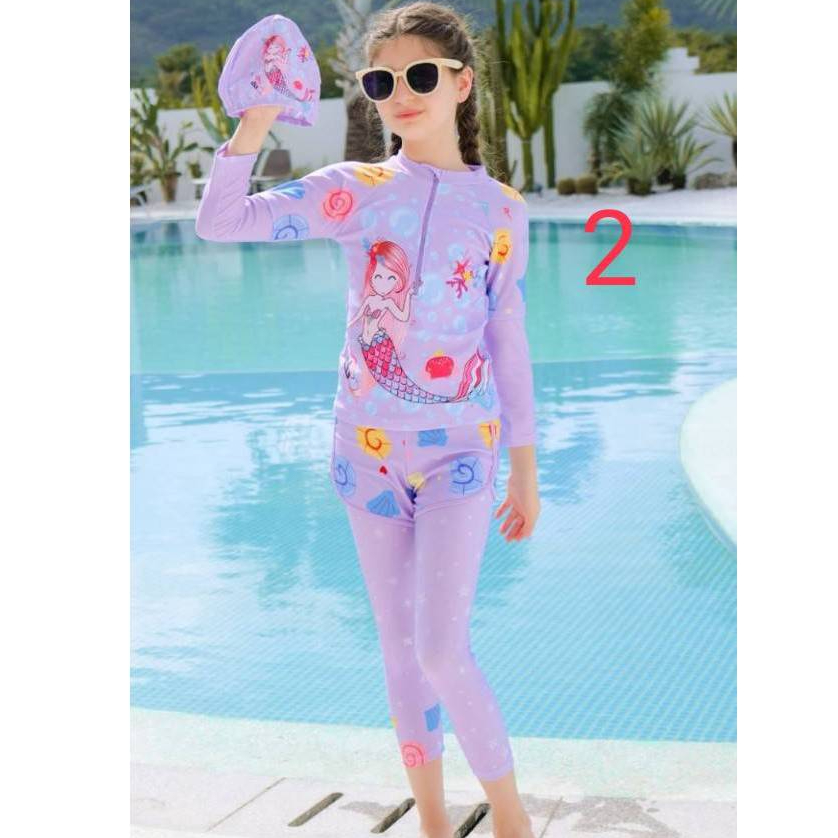 ชุดว่ายน้ำเด็กหญิง ชุดว่ายน้ำเด็กเล็ก เด็กโต ผ้าดีมาก สินค้าพร้อมส่ง M-3XL ส่งจากไทย sunwin88 ...