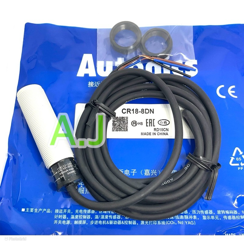CR18-8DN. sensor เซ็นเซอร์ Capacitive Proximity sensor Size M18 3สาย ...