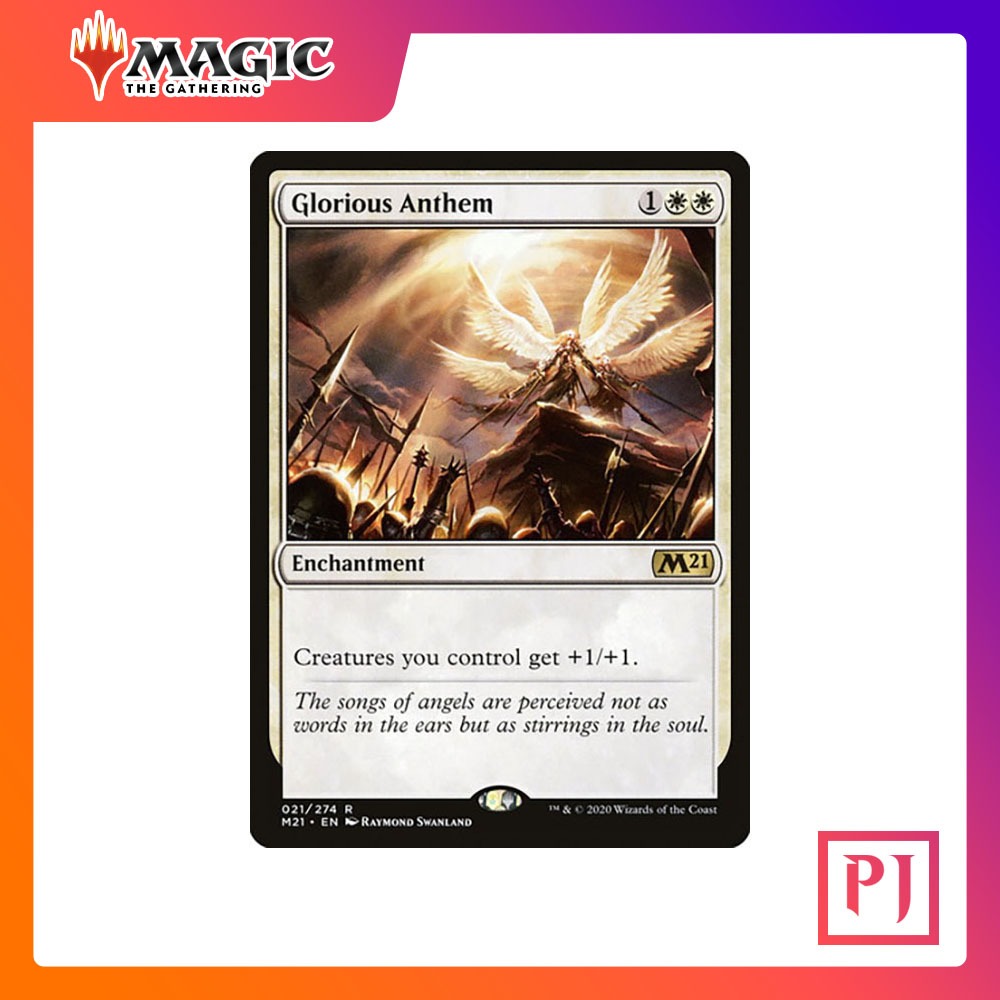 [MTG] Glorious Anthem [M21] [WHITE] [RARE] [NORMAL] [ENG] (การ์ดเมจิค ...
