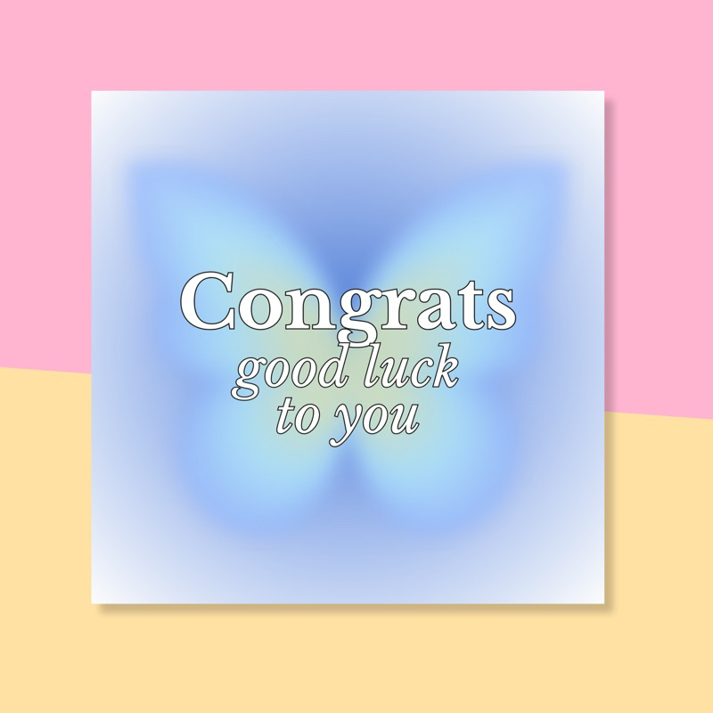(ขั้นต่ำ50ใบ)พร้อมส่ง‼️[CONGRATS] การ์ดคอนเกรท ปัจฉิม แสดงความยินดี ...