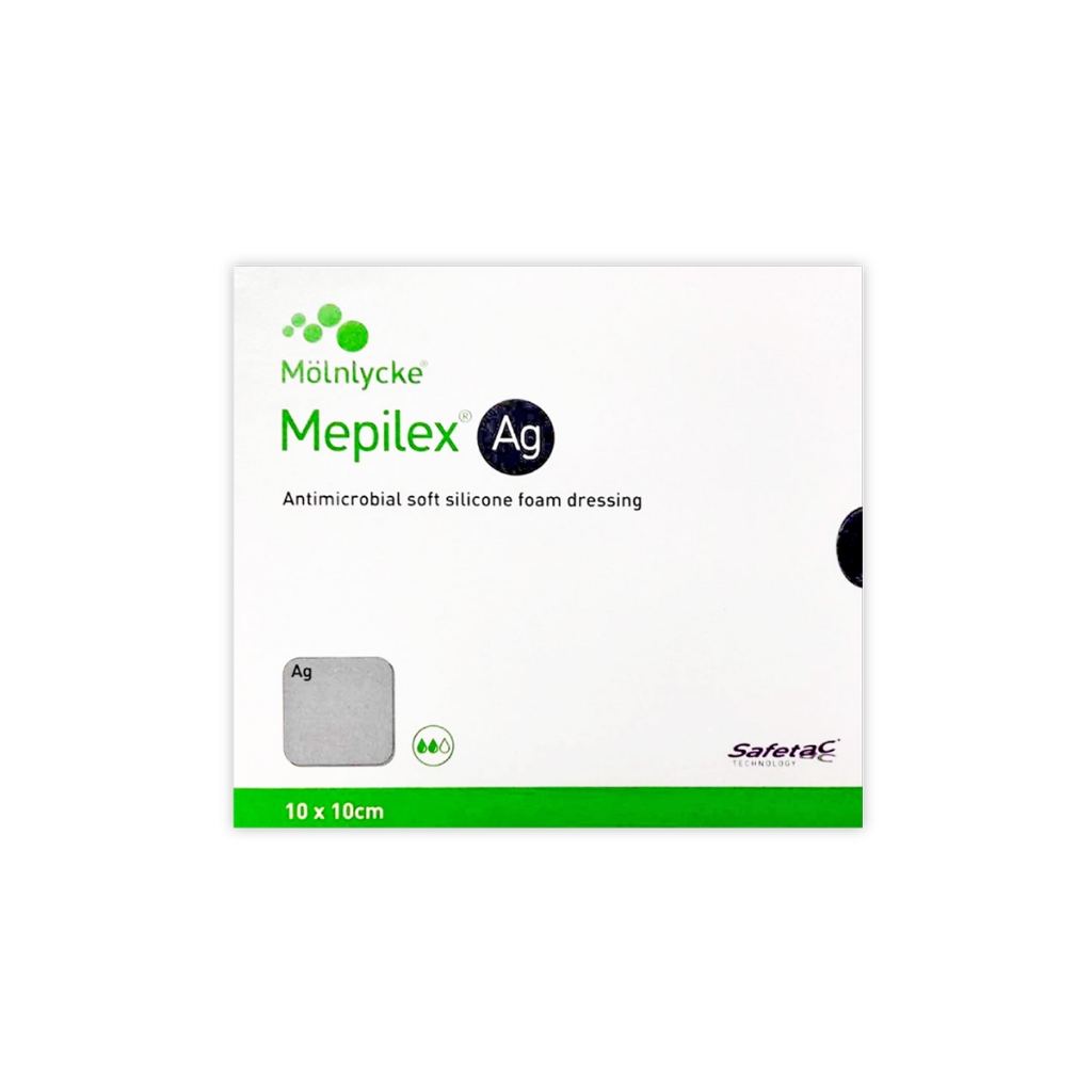 Mepilex Ag เมปิเล็กซ์ ซิลเวอร์ ขนาด 10 X 10 cm แผ่นปิดแผลกดทับ เหมาะกับ ...