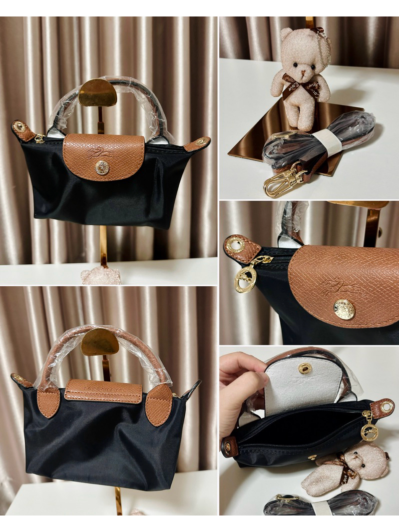 กระเป๋า Longchamp Mini (ลองชอม มินิ) สีดำน้ำตาล | Shopee Thailand