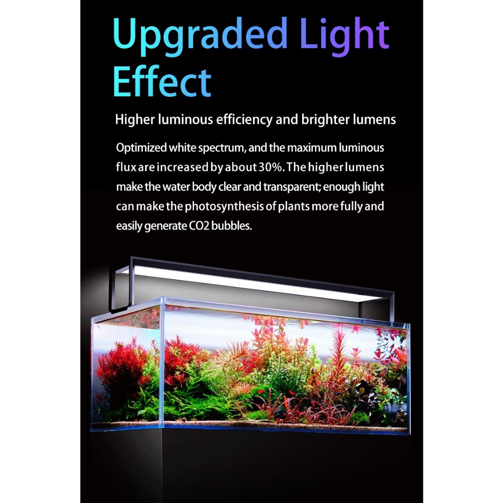 โคมไฟตู้ไม้น้ำ NETLEA LED LIGHT AT5S Series AT5/RGB ความยาว 30/ 45/ 60 ...