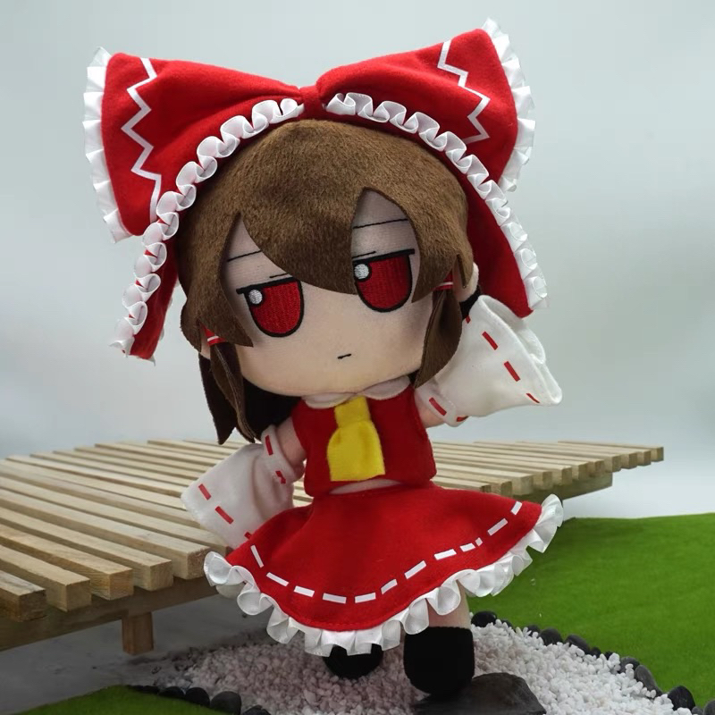[ โทโฮว Touhou Project Fumo ] ตุ๊กตาฟูโมะเรย์มุ ฮาคุเรย์ Reimu Hakurei แบบมีกระดูก PVC ตั้งท่า ...