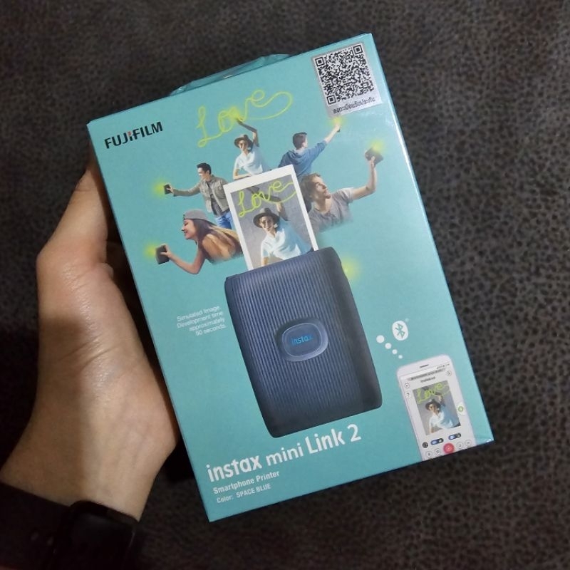 fuji film instax mini link 2 ของใหม่ พร้อมส่ง สี space blue | Shopee ...