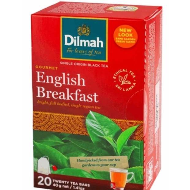 ชาดำ Dilmah English Breakfast ขนาด 20 ซอง 40 กรัม (ซองกระดาษ) | Shopee ...