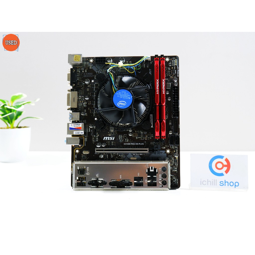 ชุดซีพียูเมนบอร์ดพร้อมแรม CPU : INTEL CORE I5-9400F + MB : MSI H310M + RAM : DDR4 16GB (8X2 ...