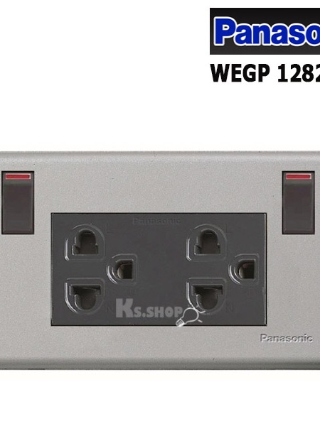 PANASONIC ชุดเต้ารับคู่ 2 ขา 2 ช่อง WEGP 1282 ครบสี | Shopee Thailand