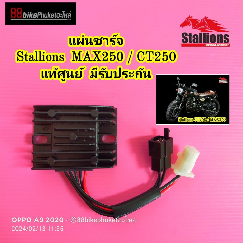 แผ่นชาร์จ Stallions MAX250 / CT250 แท้ศูนย์ มีรับประกัน แผงชาร์จ แผ่น ...