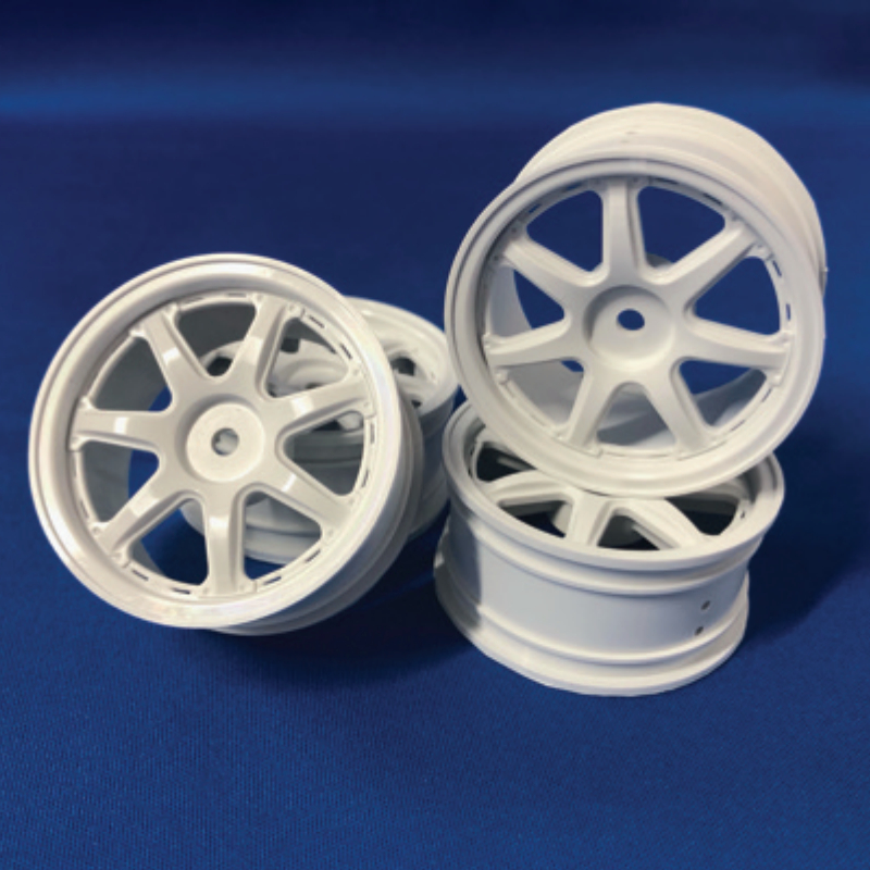 RJ-RIDE 25112 26mm Wide 7 Spoke Wheel for 1/10 Touring Car (WHITE) 4 ...