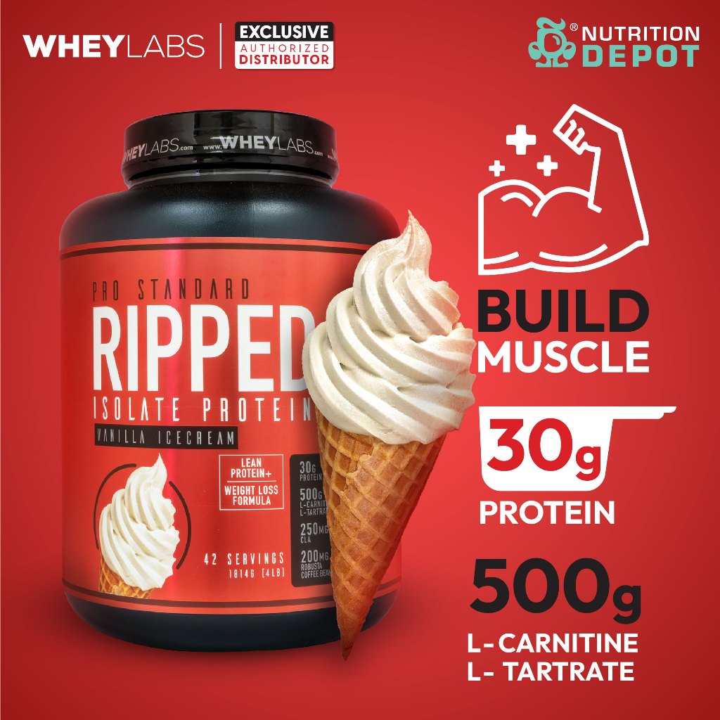 Whey Labs Ripped Isolate Whey Protein 4lbs - เวย์โปรตีนลดไขมัน เสริม ...