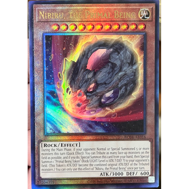 Yugioh Asia-Eng [RC04-AE016] Nibiru, the Primal Being (Ultimate Rare) การ์ดเกมยูกิแท้ถูก ...