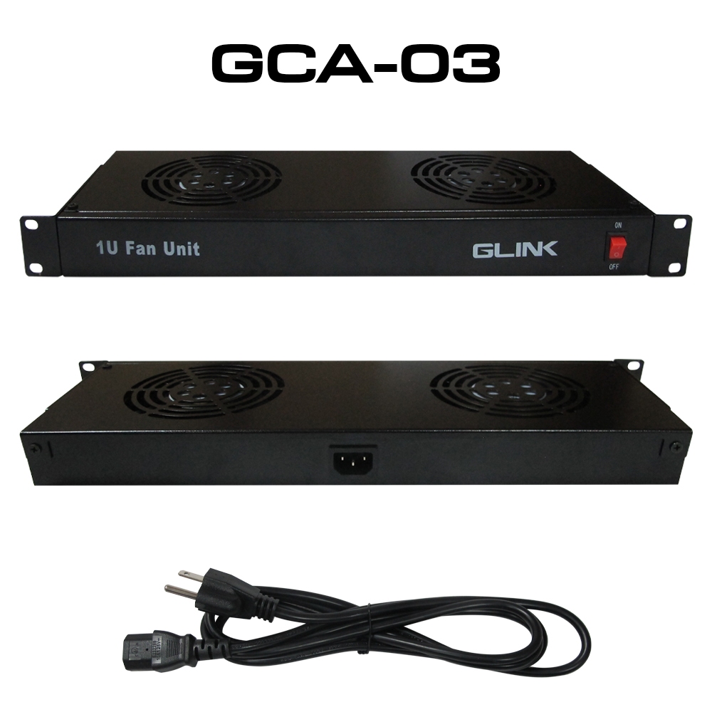 GLINK ( GCA-03) 19 inch 1U 2 way Cooling fans พัดลมระบายความร้อนสำหรับ ...