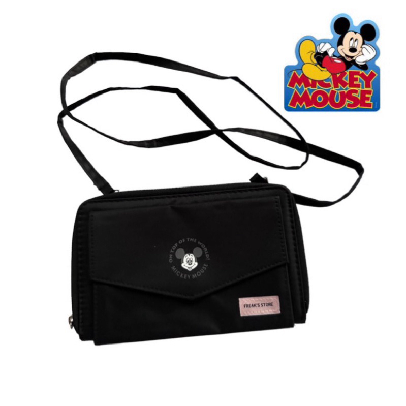 Mickey mouse x Freak's Store กระเป๋าสตางค์ สะพายข้างได้ มิกกี้เม้าส์ ...
