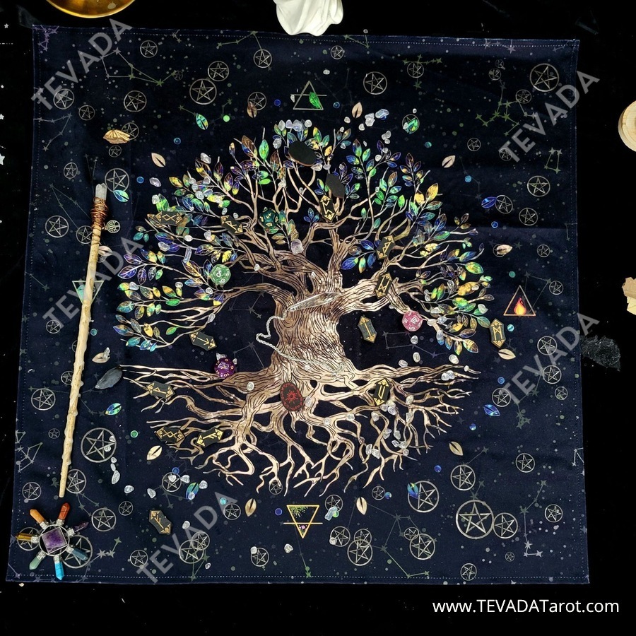 The Tree of Life Tarot Bag & Altar Cloth PENTACLE ผ้ารองไพ่ทาโรต์ ผ้า ...