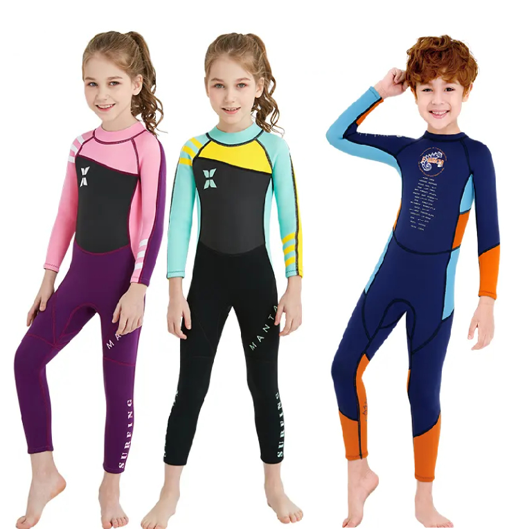 Kids Wetsuits 2.5mm Diving Wetsuit Neoprene Wetsuit Warm Full Body Back ...