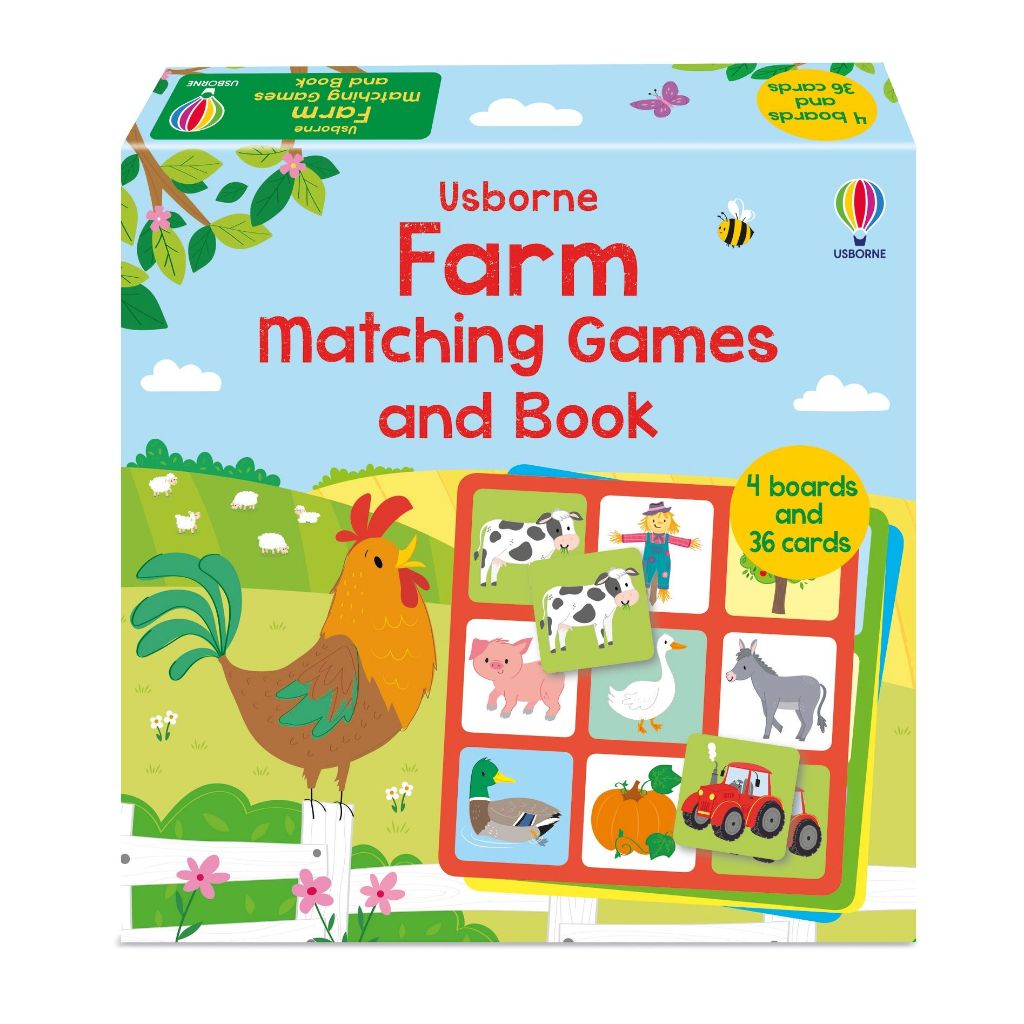 Usborne Farm Matching Games and Book หนังสือเด็ก ภาษาอังกฤษ การ์ดเกมจับ ...