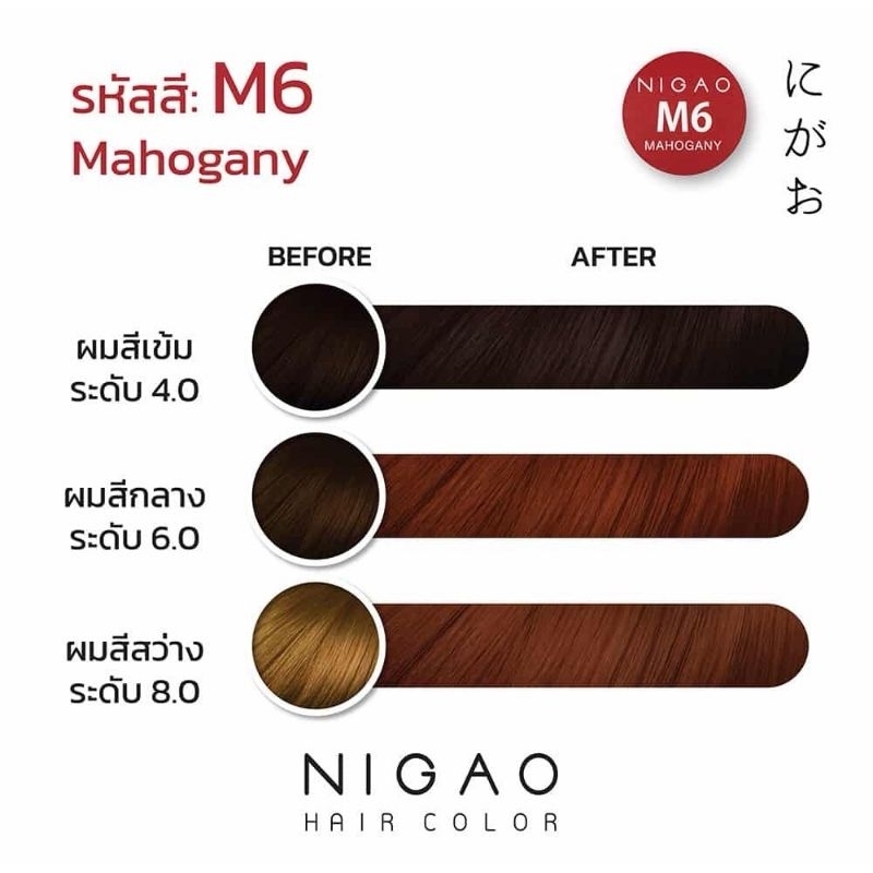 NIGAO Fashion Hair Color นิกาโอะ แฮร์คัลเลอร์ ครีมย้อมผม โทนแฟชั่น แถมฟรี! Developer 1ขวด ...